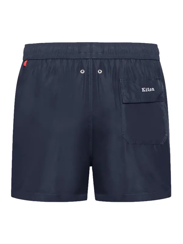 Kiton Short Swimsuit In Lightweight Technical Fabric - Multicolor