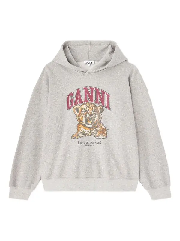 GANNI Margot Organic Cotton Hoodie - Multicolor