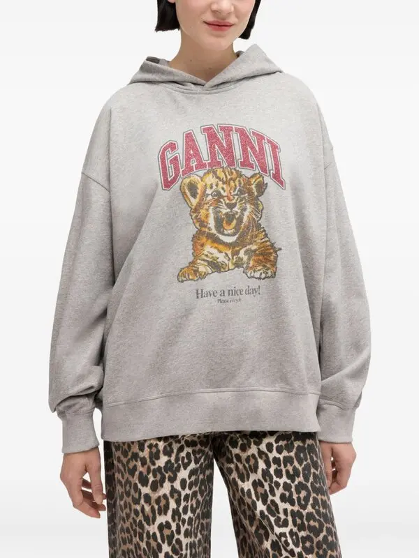 GANNI Margot Organic Cotton Hoodie - Multicolor