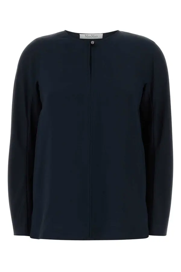 Max Mara Stretch Silk Blouse - Blue