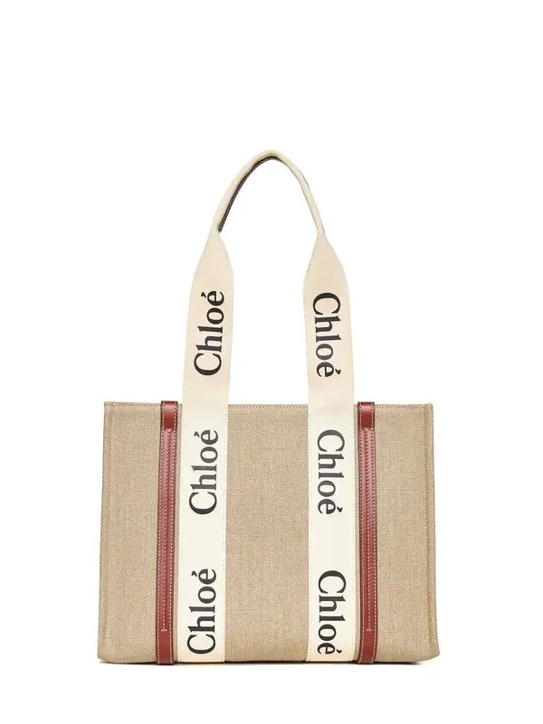 Chloé Woody Linen Tote Bag - Multicolor