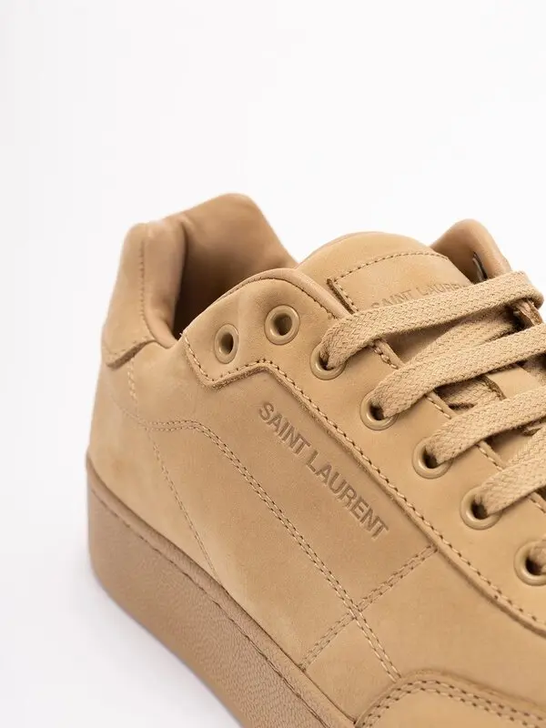 Saint Laurent Calfskin Leather Lace-up Sneakers