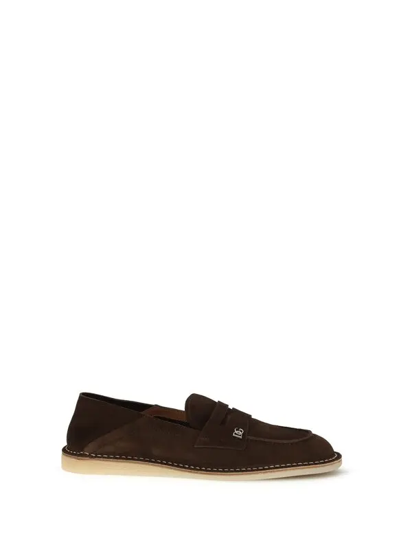 Dolce & Gabbana Suede Loafers - Brown