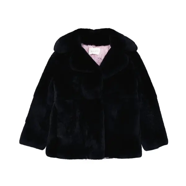Alberta Ferretti Rabbit Fur Jacket With "friday" Appliqu