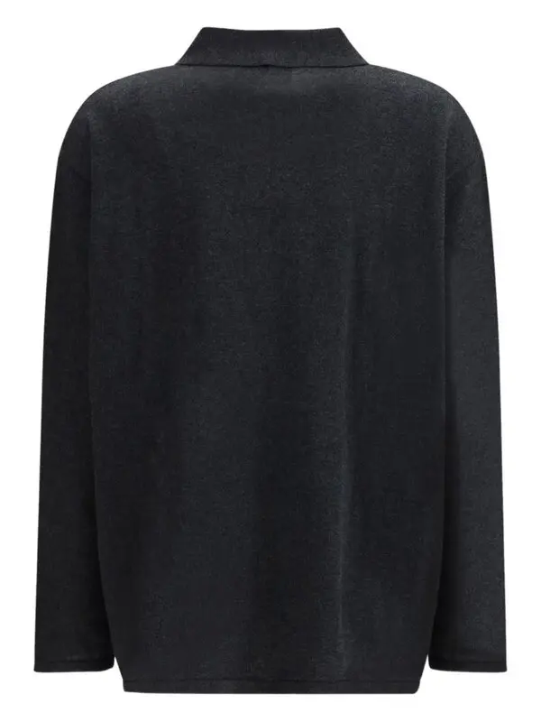 LISA YANG Caisa Cotton Cashmere Polo Shirt - Blue