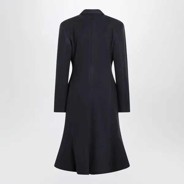 Balenciaga Midi Godet Wool Coat