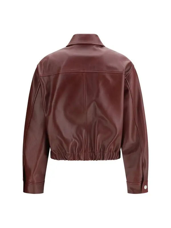 Versace Leather Jacket With Medusa Buttons