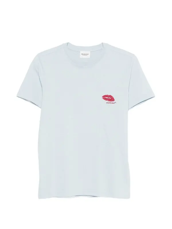 Isabel Marant Étoile Cotton T-shirt With Lip Motif - Multicolor