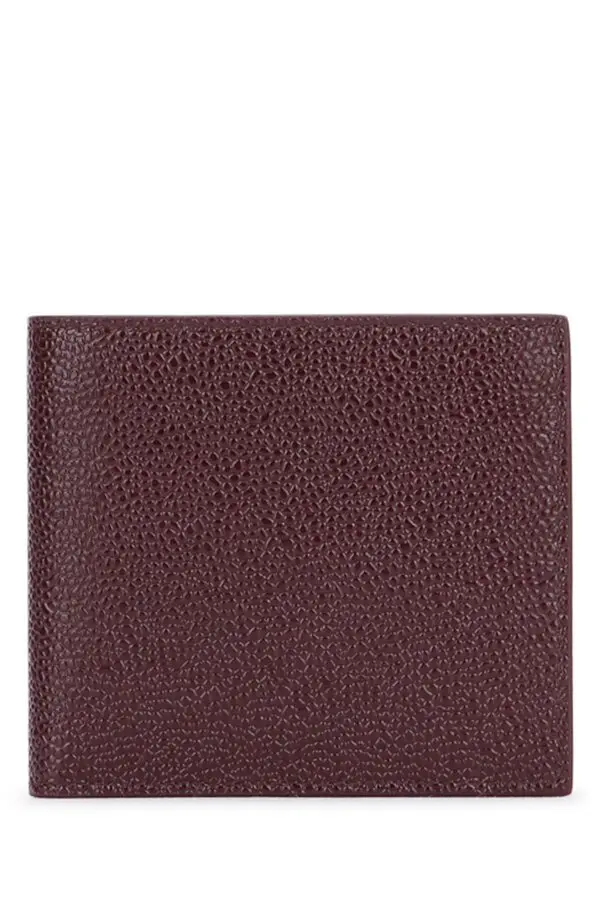 Thom Browne Billfold In Pebble Lucido Leather - Multicolor
