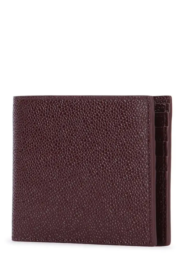 Thom Browne Billfold In Pebble Lucido Leather