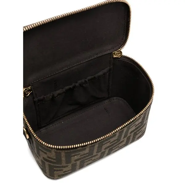 Fendi Ff Pattern Top Handle Bag - Brown