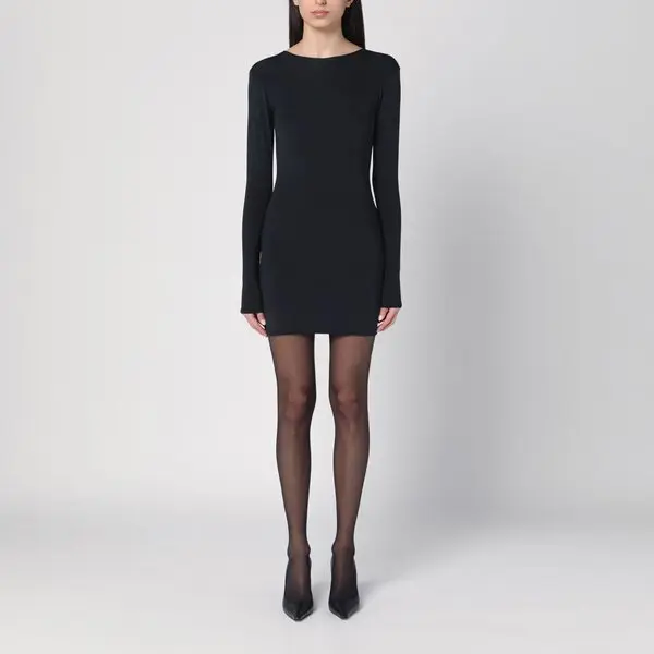 ENTIRE STUDIOS Stretch Nylon Blend Mini Dress - Black