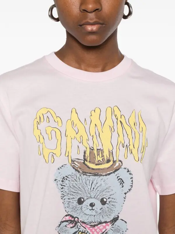 GANNI Organic Cotton Graphic T-shirt - Multicolor
