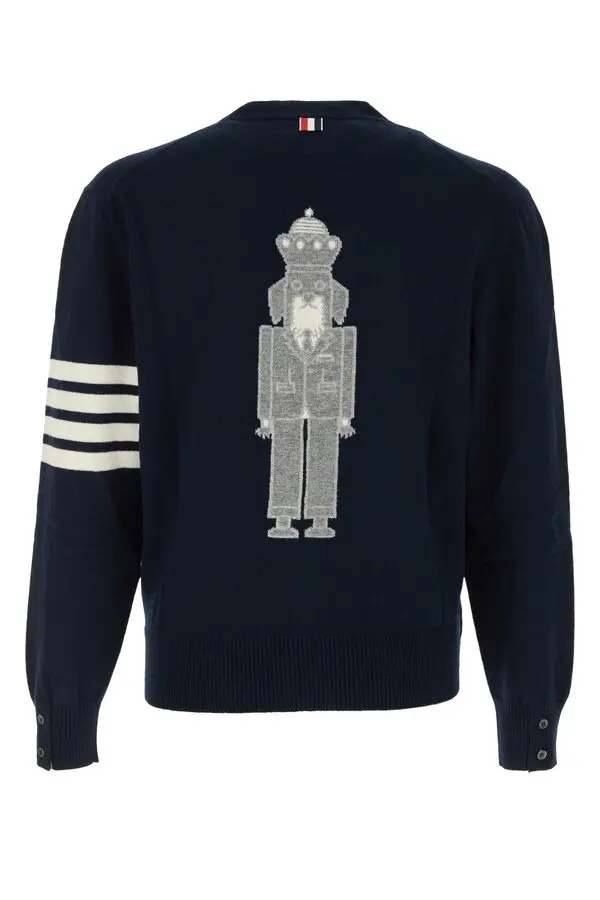 Thom Browne Holiday Hector Nutcracker Intarsia 100% Wool Sweater