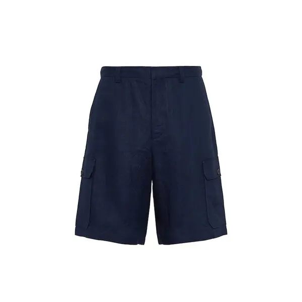 Prada Linen Bermuda Shorts