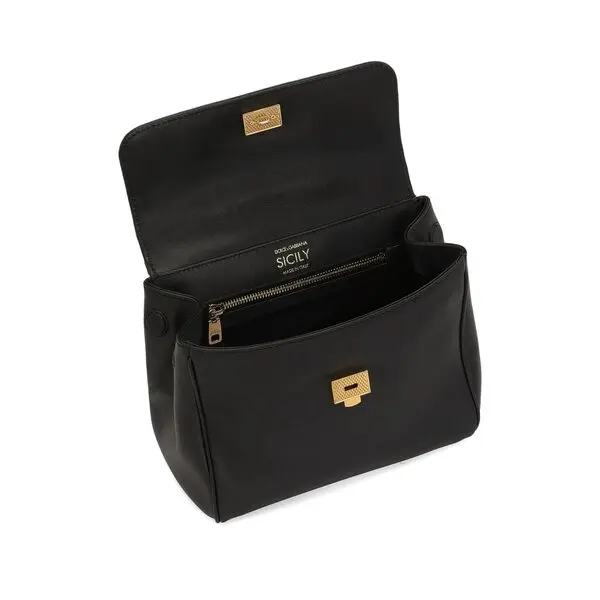 Dolce & Gabbana Calfskin Tote Bag With Gold-tone Hardware