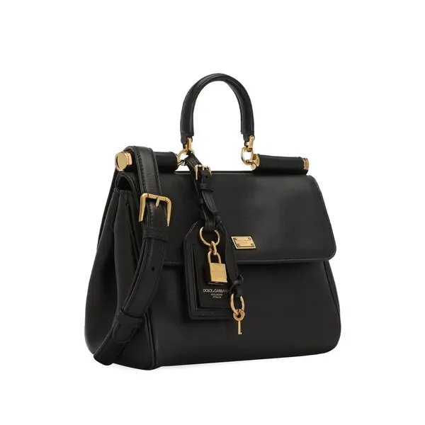 Dolce & Gabbana Calfskin Tote Bag With Gold-tone Hardware