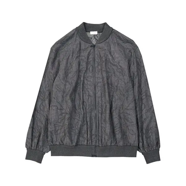 Brunello Cucinelli Wool Jacket With Ribbed Trims - Gray