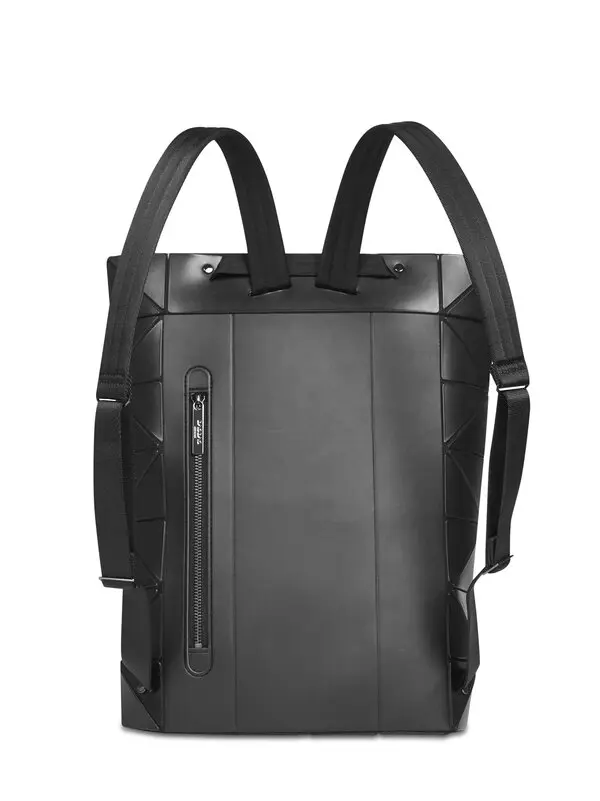 Issey Miyake Matte Black Geometric Backpack