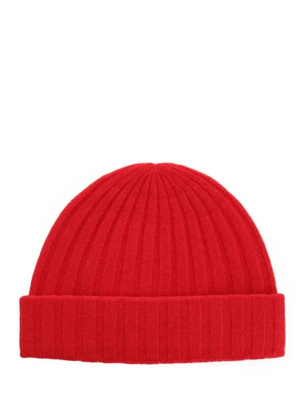 TOTEME Ribbed Cashmere Beanie - Red