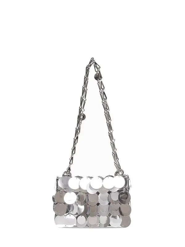 Rabanne Silver Sparkle Discs Nano Shoulder Bag - Multicolor