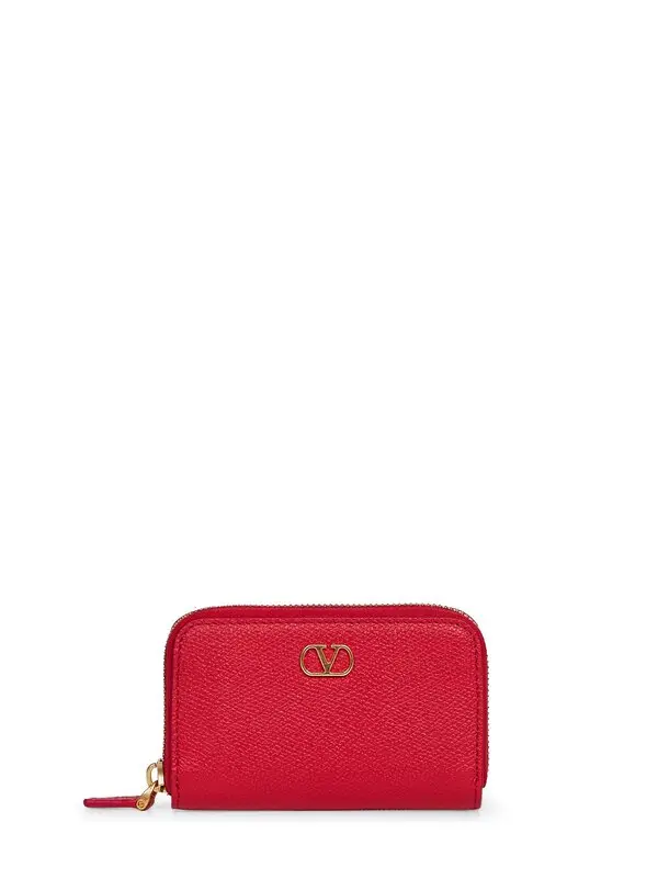 Valentino Garavani Red Vlogo Signature Mini Wallet - Multicolor