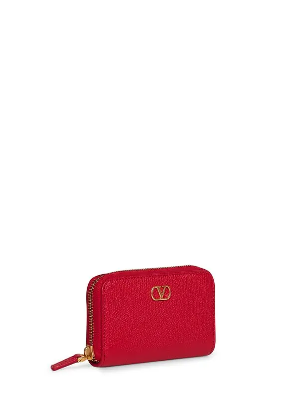 Valentino Garavani Red Vlogo Signature Mini Wallet
