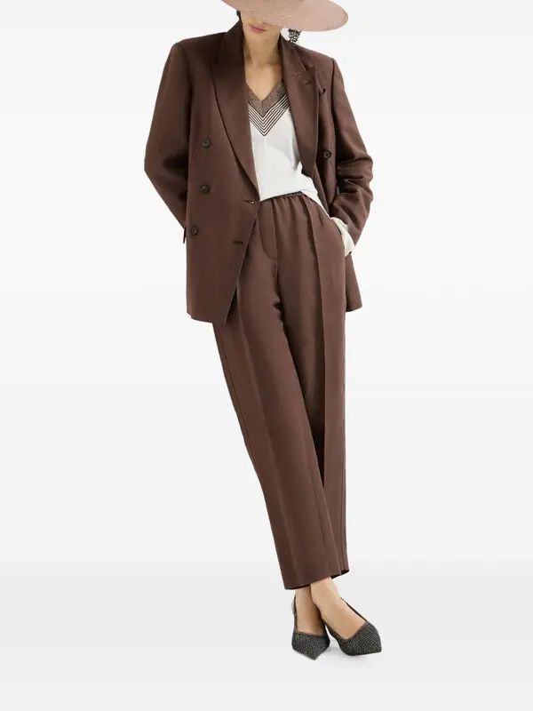 Brunello Cucinelli Linen Blend Trousers - Multicolor
