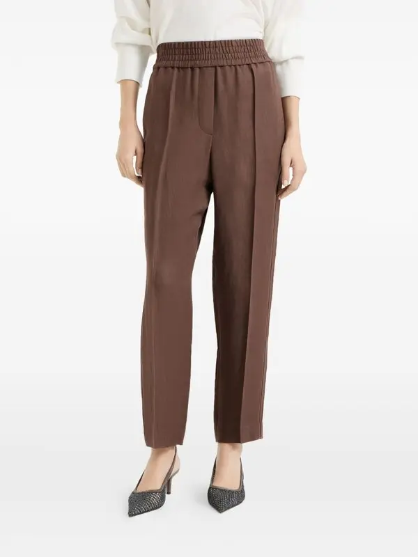 Brunello Cucinelli Linen Blend Trousers - Multicolor