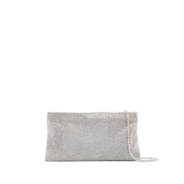 Benedetta Bruzziches Crystal Mesh Clutch Bag - Silver