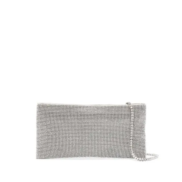Benedetta Bruzziches Crystal Mesh Clutch Bag - Silver