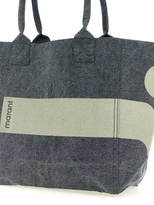 Isabel Marant Étoile Yenky" Cotton Canvas Shopping Bag - Black