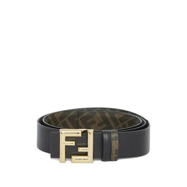 Fendi Logo Buckle Belt - Brown
