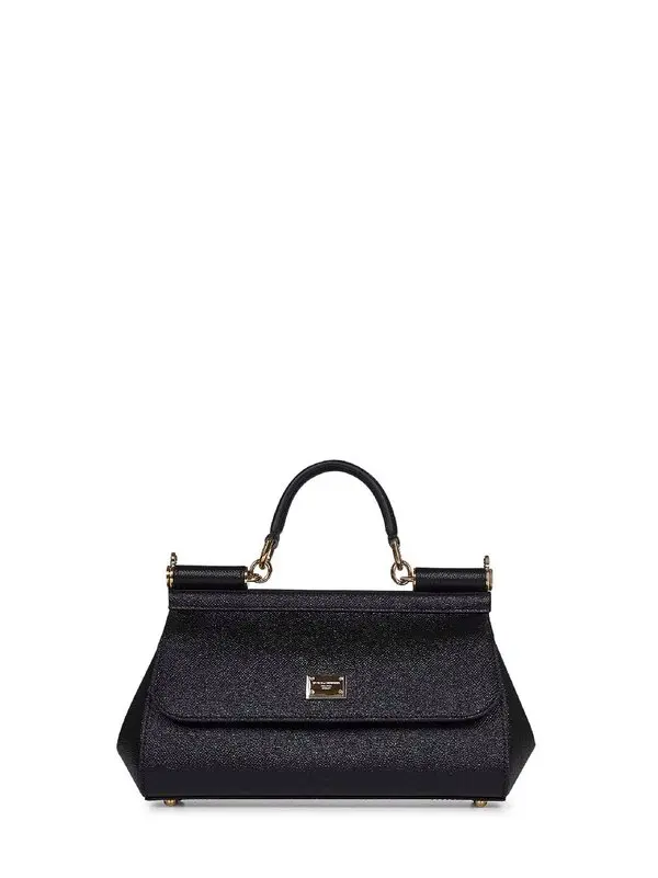 Dolce & Gabbana Black Dauphine Calf Leather Handbag - Multicolor