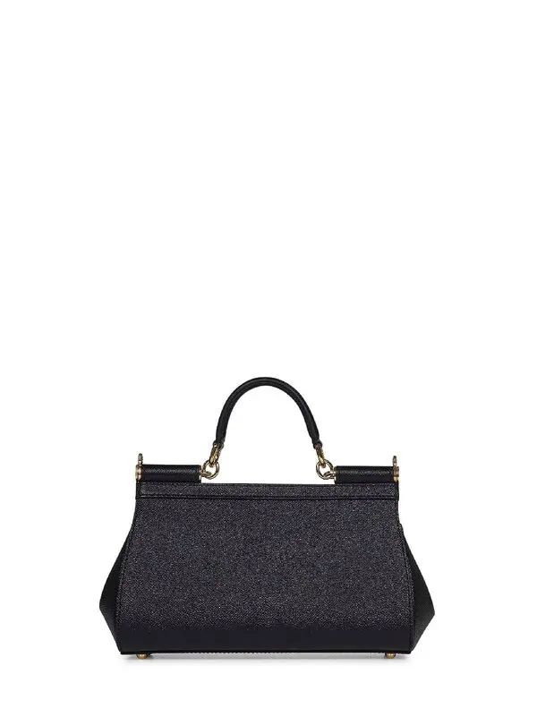 Dolce & Gabbana Black Dauphine Calf Leather Handbag - Multicolor
