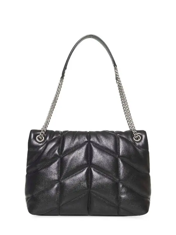 Saint Laurent Black Quilted Lambskin Shoulder Bag