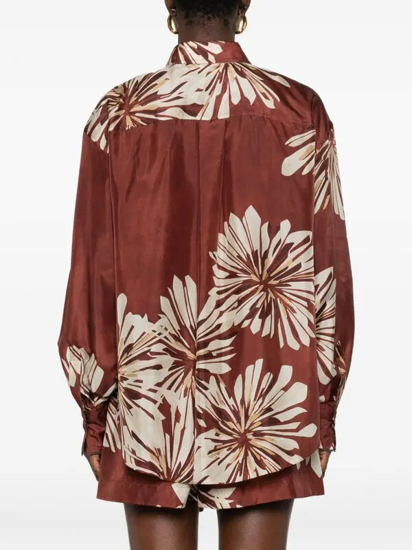 Brunello Cucinelli Printed Silk Shirt - Multicolor