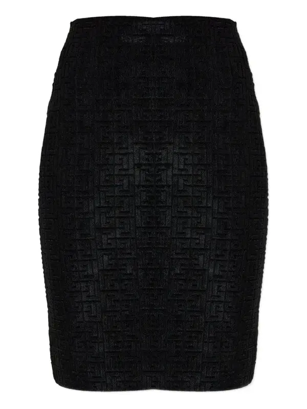 Balmain Monogram Midi Skirt