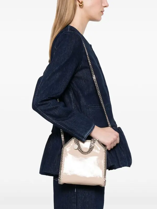 Stella McCartney Falabella Tiny Tote Bag In Patent Vegan Leather