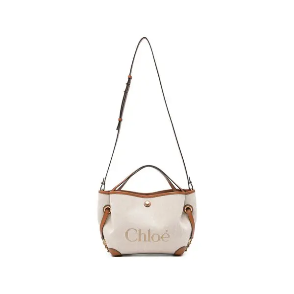 Chloé Beach Bag With Logo Detail - Cream