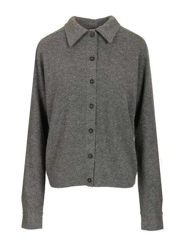 TOTEME Cashmere Raglan-sleeve Cardigan - Gray