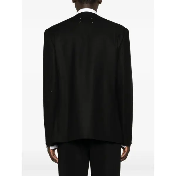 MAISON MARGIELA Logo Print Cotton Hoodie - Black
