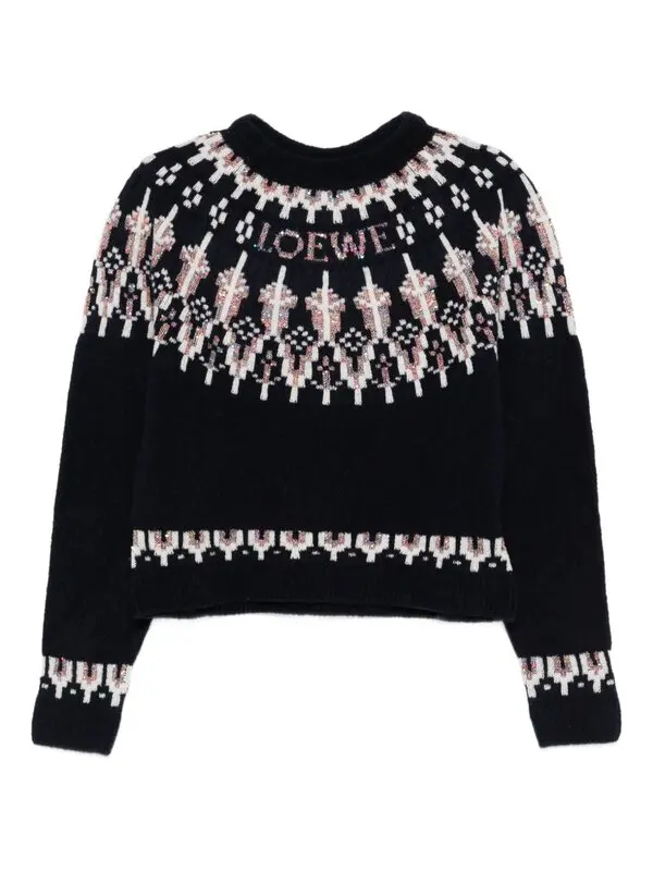 Loewe Wool Blend Crewneck Sweater - Multicolor