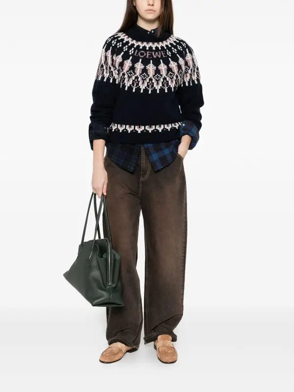 Loewe Wool Blend Crewneck Sweater - Multicolor