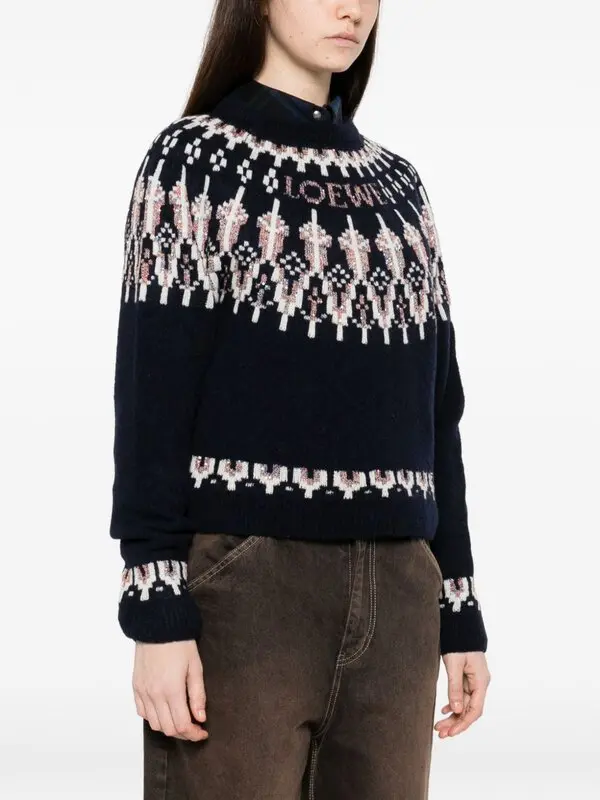 Loewe Wool Blend Crewneck Sweater - Multicolor