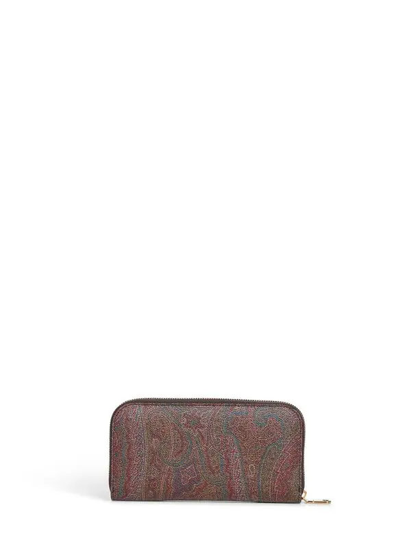 Etro Brown Arnica Zip-around Wallet - Multicolor