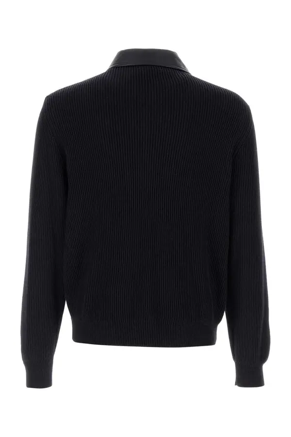 Brunello Cucinelli Leather And Knit Jacket