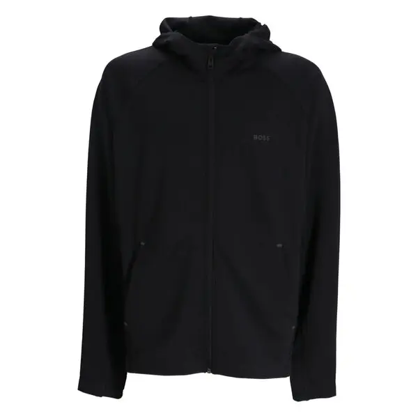 BOSS Full Zip Hooded Sweatshirt With Chest Logo