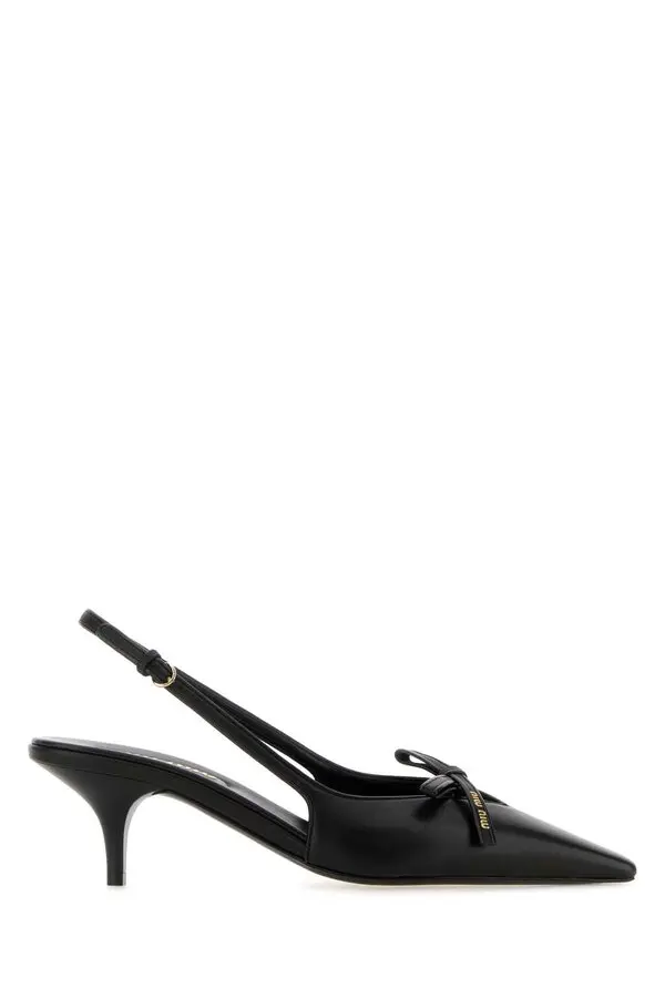 Miu Miu Leather Pumps - Black