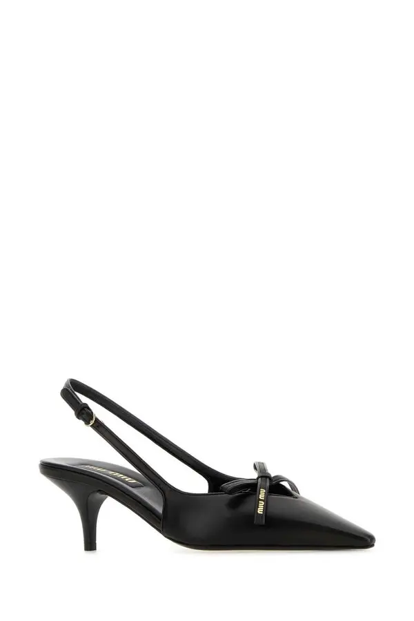 Miu Miu Leather Pumps - Black